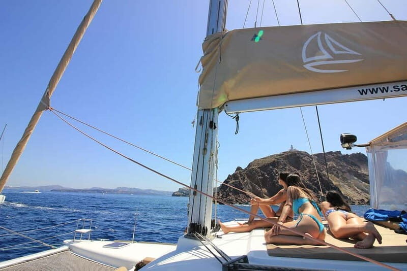 Santorini: Luxury Catamaran Cruise with Lunch, BBQ & Drinks - Frequently Asked Questions