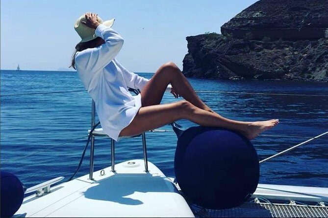 Santorini Platinum Catamaran Cruise with Meal, BBQ and Open Bar - The Value Proposition