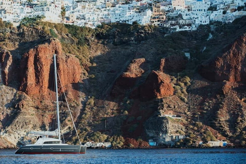 Santorini: Private Catamaran Cruise with BBQ Meal and Drinks - The Crew & Service