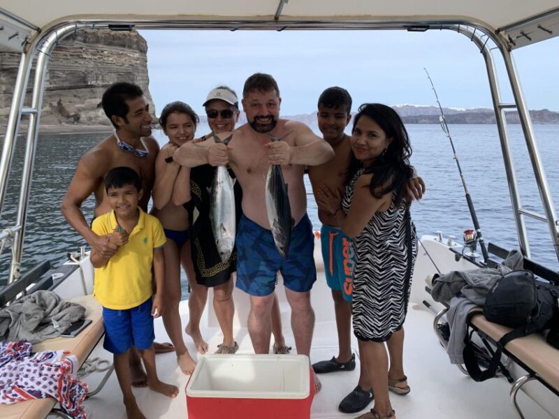 Santorini Private Cruise boat fishing tour - BBQ, Snorkeling - The Sum Up