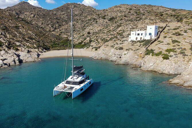 Santorini Private Tour Half-Day Sailing Platinum Catamaran Cruise - Detailed Breakdown of the Itinerary