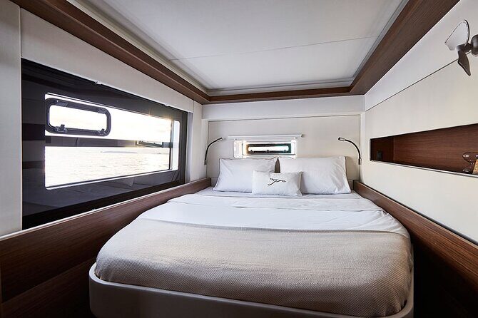 Santorini Private Tour Half-Day Sailing Platinum Catamaran Cruise - The Sum Up