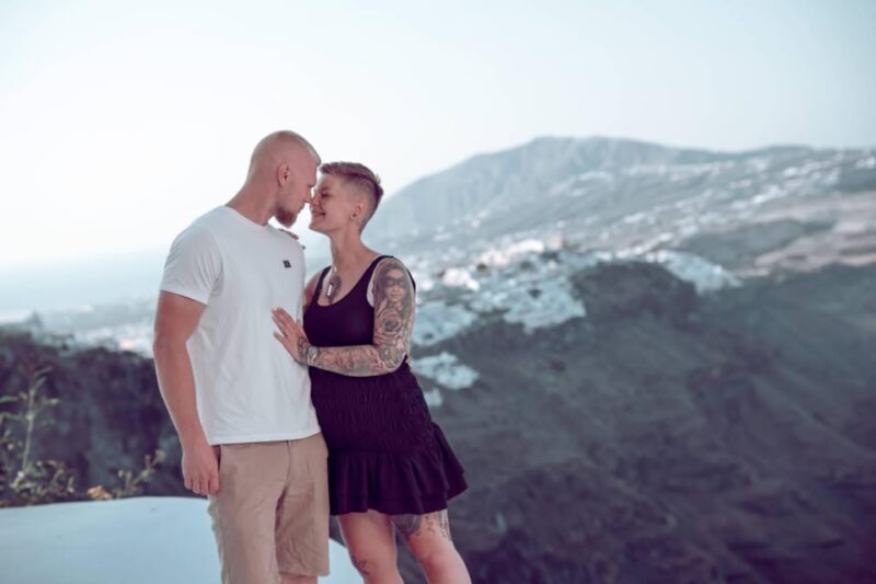 Santorini: Proposal Photoshoot l Private Entry to blue Dome - The Booking Details and Practicalities