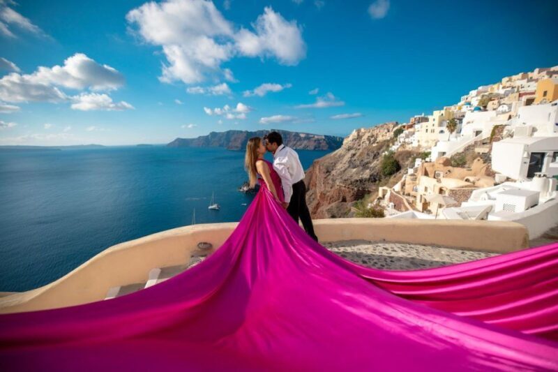 Santorini: Unique Flying Dress Photoshoot Experience - Authentic Review Insights