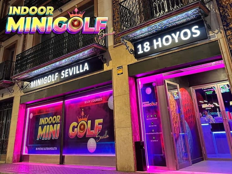 Seville: Indoor UV 18 hole Minigolf Experience - Key Points