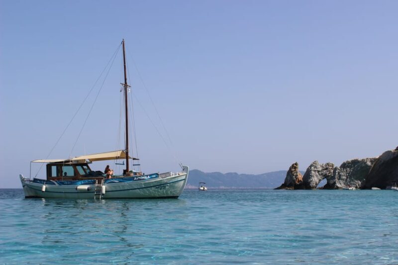 Skiathos: Boat Cruise with Dinner & Sunset Viewing - Key Points