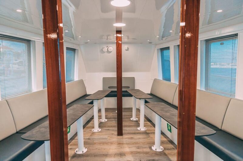 Split: Blue Lagoon, Borkko Beach & olta with Food & Drinks - The Boat & Onboard Amenities