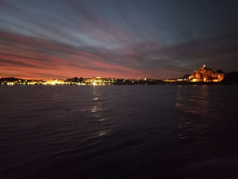 Sunset boat trip from Corfu Town to Mouse Island - Key Points