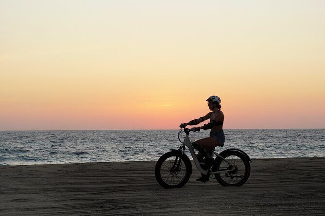 Sunset E-bike Beach Ride with Mexican Dinner and Margaritas - Key Points