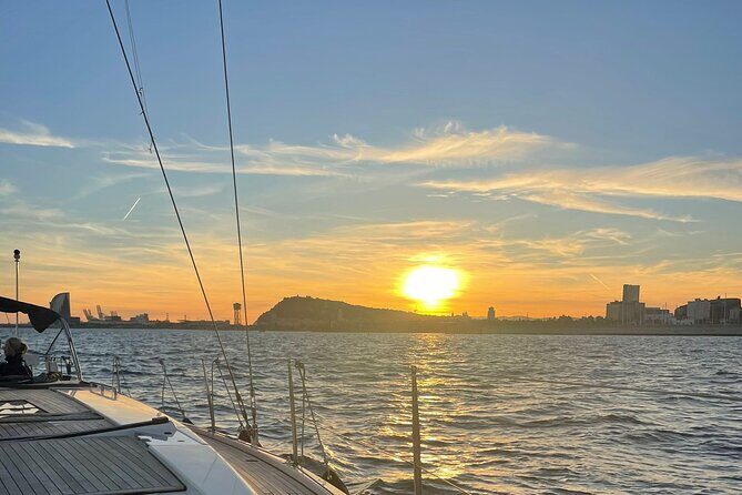 Sunset On A Luxury Sailboat From Port Olimpic - Key Points