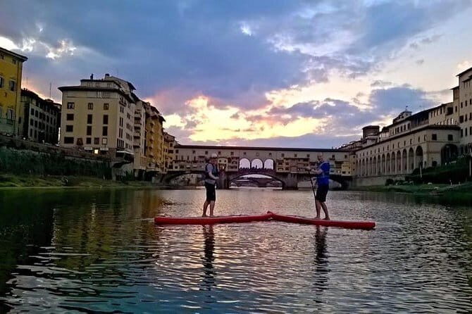 SUP at Ponte Vecchio with a Floating Drink - Florence Paddleboarding - Experiencing Florence from the Water
