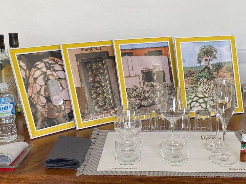 Tequila and Mezcal tasting in an educational tasting room - Key Points