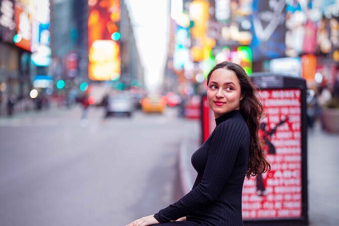 Times Square VIP Photoshoot on the Iconic Red Stairs - Key Points