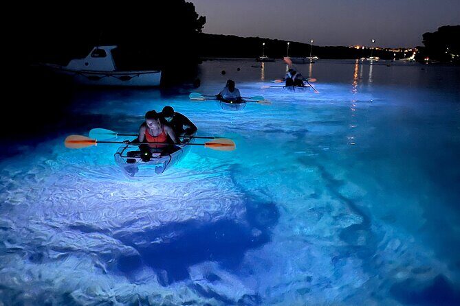 Transparent Kayak Night Glow Experience from Pula - FAQ