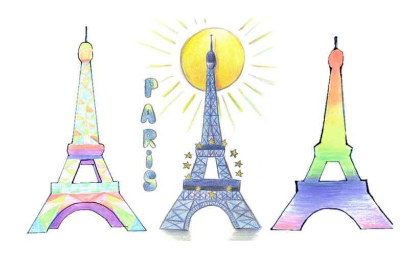 Trocadero: Eiffel Tower coloring workshop for kids - The Value of a Creative Parisian Souvenir