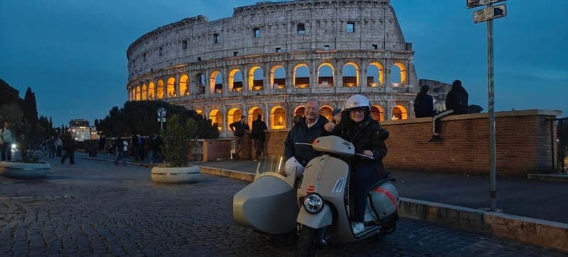 Vespa Sidecar Tour : Rome by Night - Key Points