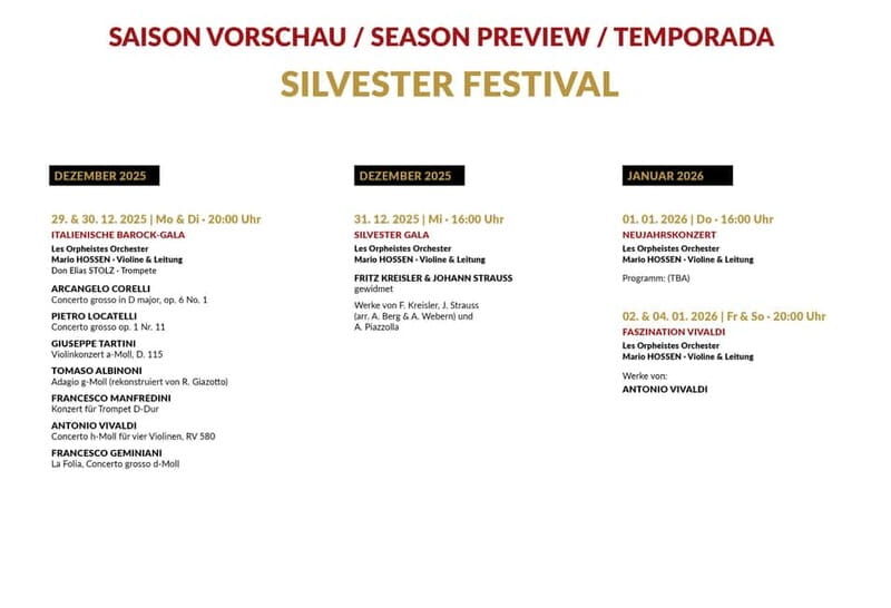 Vienna: Classical Concerts in the Minorite Church Ticket - The Performers and Programs