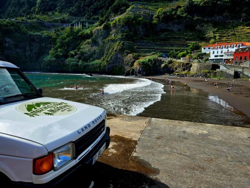 West Tour Madeira Jeep tour through Fanal, Seixal, Porto Moniz and more - Seixal and the Black Sand Beach