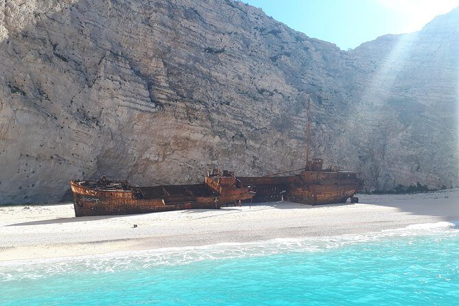 Zakynthos Small Group Tour Shipwreck bay Blue Caves by Land & Sea - Key Points