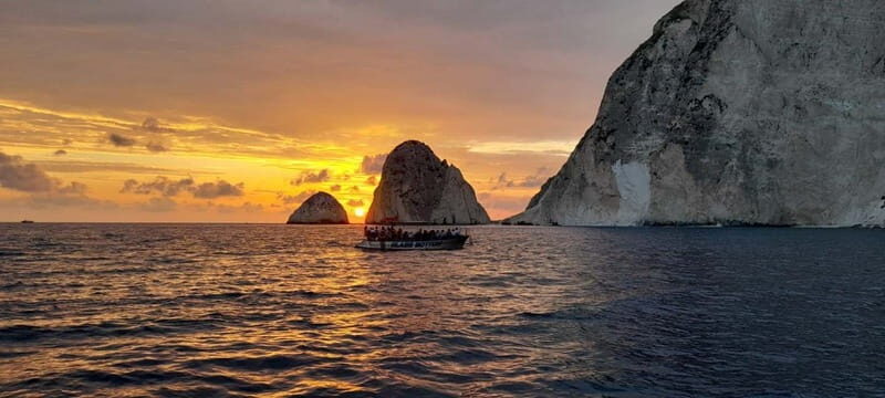 Zakynthos: Sunset Cruise to Myzithres with Wine & transfer - Key Points