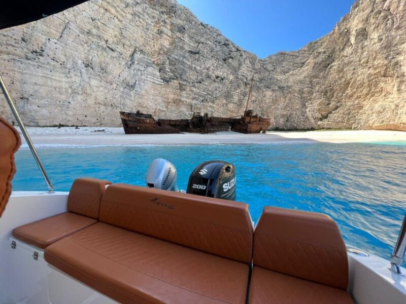 Zante Private Cruise to Shipwreck Beach & Blue Caves (max 9) - The Boat and Crew Experience