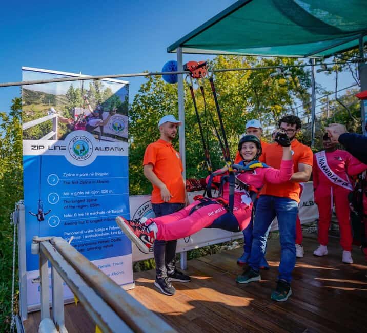 Zipline Tirana Adventure & Petrela Castle - With Transport - Key Points